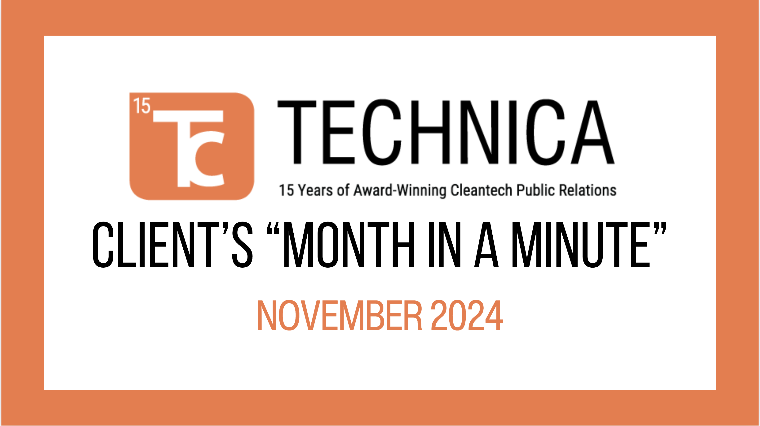 Technica's Month in a Minute, November - Technica Communications